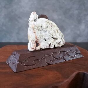 Vintage | Art | Antique Old Chinese Two Sided Dragon Phoenix Soapstone ...